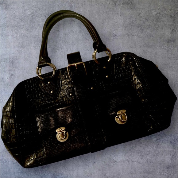 The Find | Bags | Vintage Black Leather The Find Bag With Buckles And ...